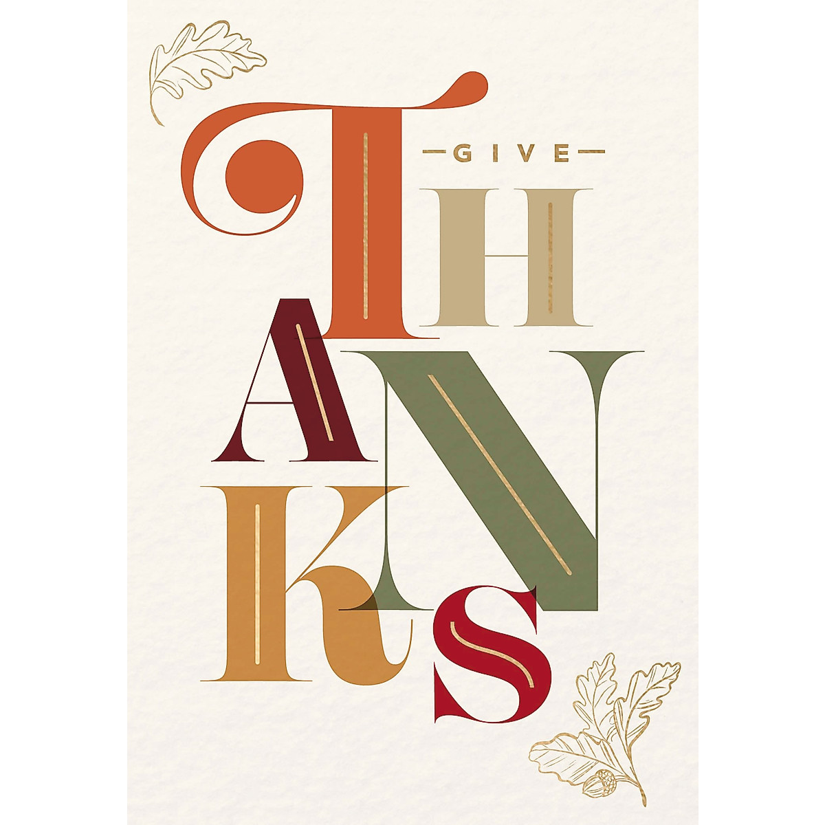 Hallmark Business Bulk 25 Pack Thanksgiving Cards for Customers and Employees (Large Thanks), 5x7 Cards, Message Inside, Envelopes Included