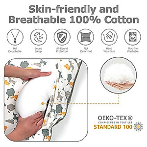 DHZJM Baby Lounger Cover,Newborn Lounger Cover for Boys , Baby Nest Cover ,Snugly Fit Infant Lounger for Baby, Infant Removable Slipcover100% Cotton Breathable Sleeping Bed Cover for Newborn (Animal)