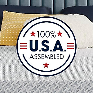 Serta - 10 inch Cooling Gel Memory Foam Mattress, Twin Size, Medium, Supportive, CertiPur-US Certified, 100-Night Trial - Sheep Retreat, Blue/White