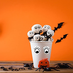 BLMHTWO 2000 Pieces Eye Stickers Large Googly Eyes Self Adhesive Stickers Labels Black White Cartoon Wiggle Eye Stickers Eyeball Stickers for DIY Crafts Scrapbook Notebook Party Favor