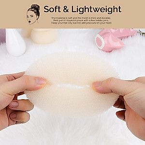 Teenitor Hair Bun Shaper Set with Extra-large, Large, Medium, Small Doughnuts Ring Stylers, 20pcs Blonde Large Bobby Pins