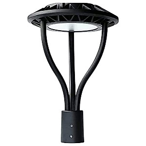 OSTEK Led Post Top Pole Lights with Photocell 40W LED Circular Parking Lot Area Light 5000K Outdoor Lamp Top Pathway Light Fixture IP65 DLC/ETL