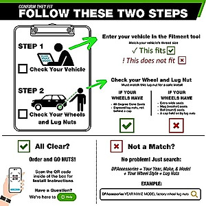 DPAccessories M12x1.5 Lug Nuts Chrome - Closed-End Acorn Lug Nuts - Aftermarket Wheel Lug Nuts 12x1.5-19 mm Hex M12-1.50 Lug Nuts - Chrome Lug Nuts - Set of 20 - D3116-HT-2305/20
