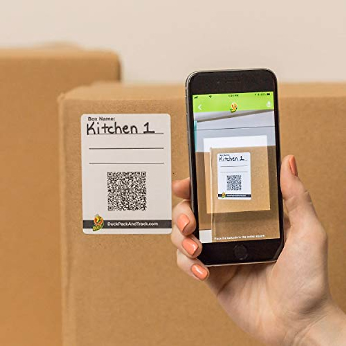 Duck Pack & Track Scannable Storage Labels, White, 40 Count