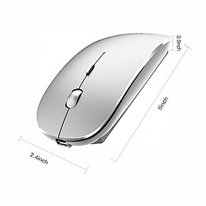 PEIBO Rechargeable Bluetooth Mouse for Laptop iPad Pro Air MacBook Wireless Mac Chromebook Win8/11 Desktop Computer