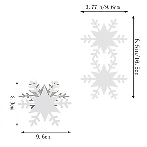 Snowflakes Place Cards,Christmas Place Cards Holiday Snowflake Blank Table Setting Folded Paper Name Tent Cards for Winter Wonderland Dinner Wedding Tables Party Decorations (25Pcs)