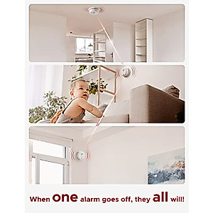 X-Sense Smoke and Carbon Monoxide Detector Combo, Wireless Interconnected Combination Smoke and Carbon Monoxide Detector with LCD Display & 10-Year Battery, RF Interconnected Model, 1-Pack