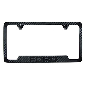 Ford Blacked Out with Carbon Fiber Inlay zinc License Plate Frame 2 Hole