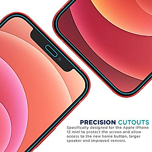 Tech Armor Ballistic Glass Screen Protector Designed for Apple NEW iPhone 12 mini 5.4 Inch 3 Pack Tempered Glass 2020