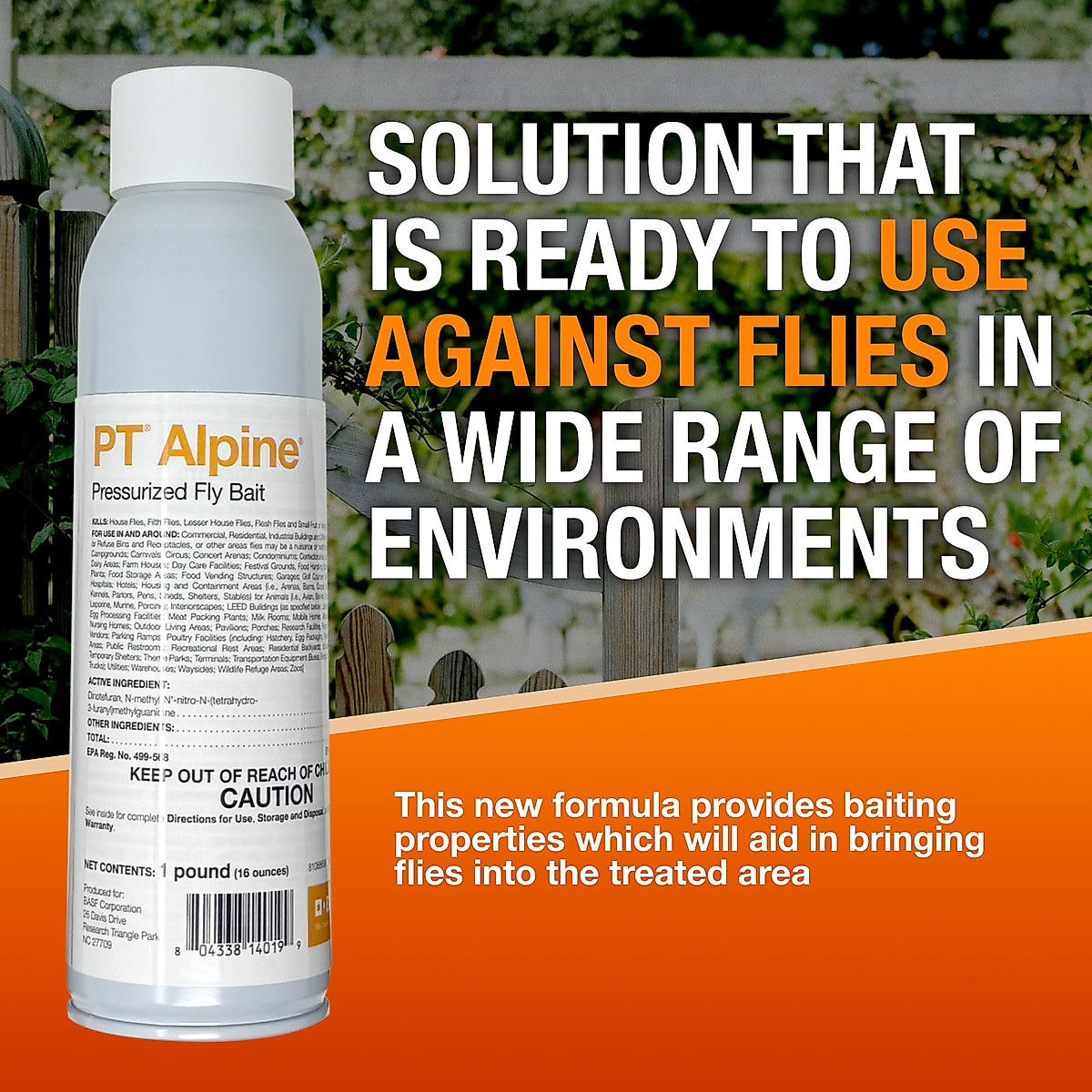 DIY Pest Control PPE Kit and PT Alpine Pressurized Fly Bait - Fast-Acting Fly Control Spray for Indoor & Outdoor Use, 16 oz Can, Long-Lasting, Odorless, Easy Application