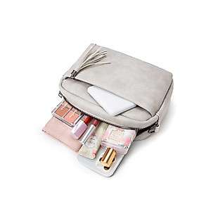 Weilan Triple Zip Small Crossbody Bag for women,Cell Phone Purse Shoulder Handbag Wallet