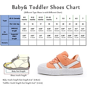 HLMBB Baby Shoes Sneakers for Infant Toddler Girls Boys Kids Babies 6 9 12 18 Size 5 5.5 6 Months Pre Walker (9-12 Months Toddler, 6.Orange, 9_Months)