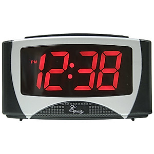 Equity by La Crosse 30029 Alarm Clock with 1.2-Inch LED Display, Black