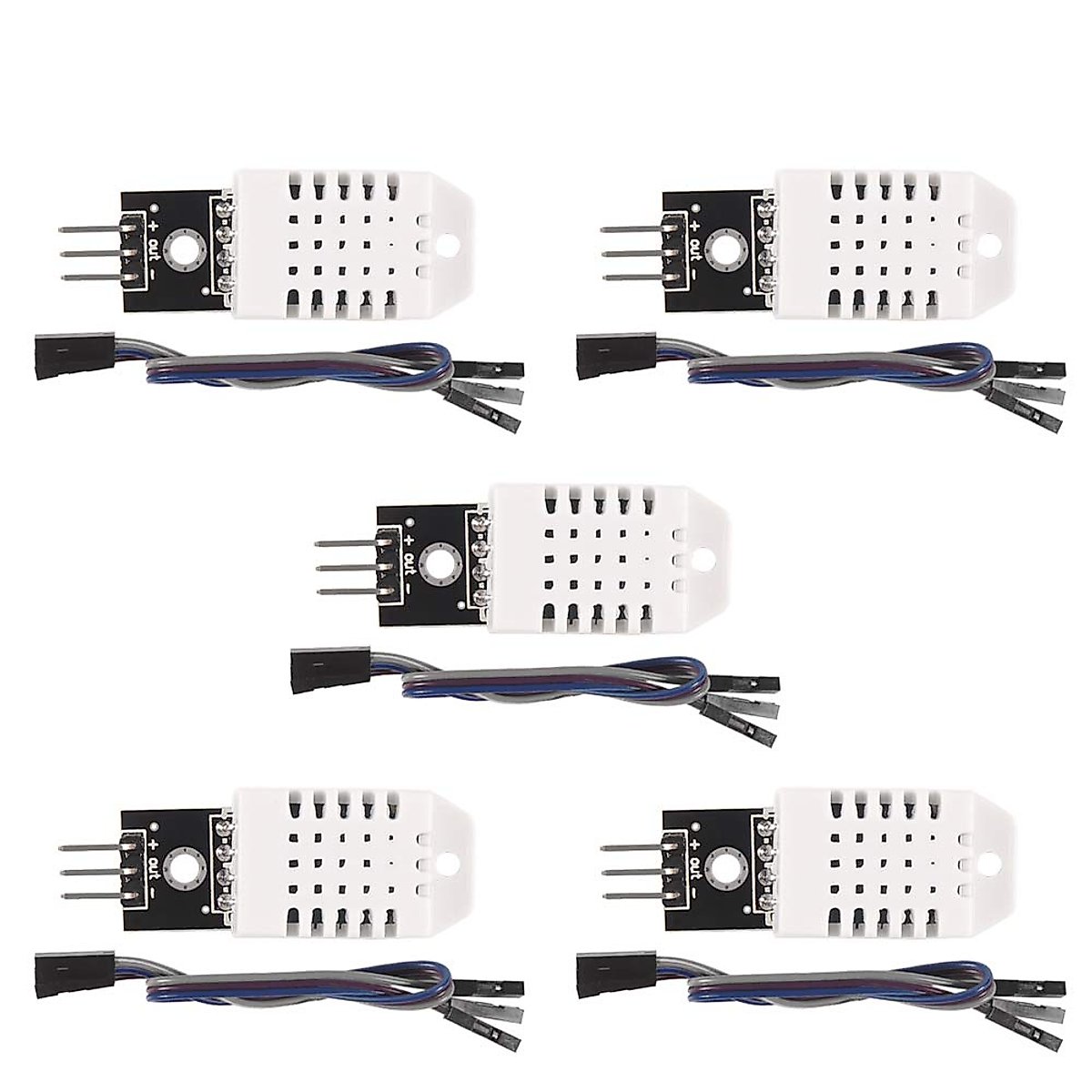 UMLIFE 5PCS Hygrometer Thermometer Sensor DHT22 Digital Temperature and Humidity Module AM2302 Temperature Humidity Gauge Monitor for Electronic Practice DIY Replace SHT11 SHT15