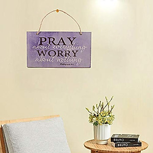 bouti1583 Pray About Everything Wooden Sign Decor 9.5" by 5.75" 41-250 (Standard Version)