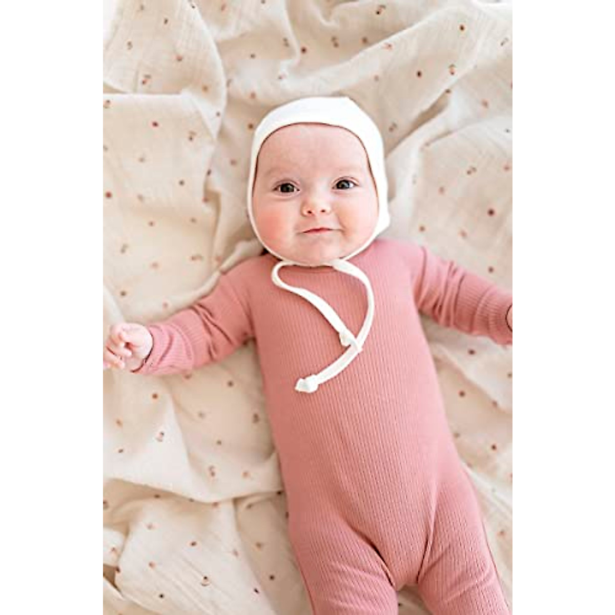 Ely's & Co. Muslin Swaddle Blanket 2-Pack — 100% Cotton Muslin Extra-Large Swaddle Blankets (47” x 47”) Solid + Printed (Pink Garden Flower)