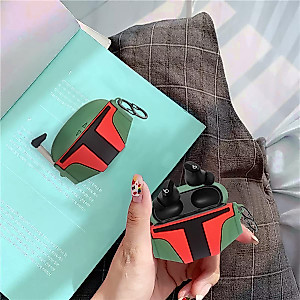 Alquar Star War Case for Beats Studio Buds Case Cover, 3D Cute Fun Anime Character Shockproof Soft Silicone Design, with Keychain 5in1 Accessories Anti-Lost Rope/Ring/Brush for Beats Studio Buds