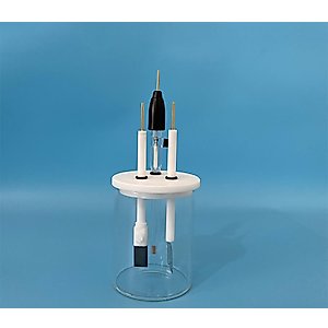 3-Hole Electrolytic Cell, 3 Electrodes Holes Cover Electrolytic Cell, Laboratory Electrolytic Cell, Electrochemical Reaction Kettle, Have PTFE Material Options (25ml-30mm InerD-43mm H)