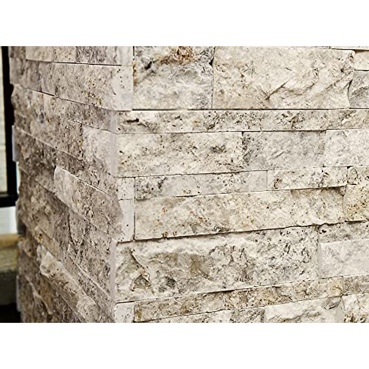 NewAge Products Signature Series 6 Piece Outdoor Kitchen Cabinet Set, Stainless Steel 5-Burner BBQ Liquid Propane Gas Grill, Compact Family Patio Barbecue Grilling Set, Ivory Travertine, 68580