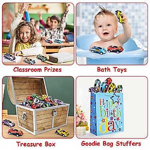 AugToy 26 Pack Pull Back Toy Cars Mini Die-Cast Race Vehicles Bulk Party Favors Supplies Goodie Bag Stuffers Pinata Fillers Class Treasure Chest Prize Box Toys Boys Girls Gifts for 3 4 5 + Year Old