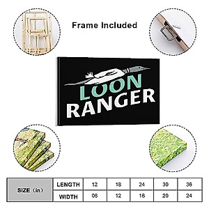 Bird Watching Loon Ranger Interior Art Wall Picture Canvas Art Poster And Wall Art Picture Print Modern Family Bedroom Decor Posters 12x18inch(30x45cm)29.0