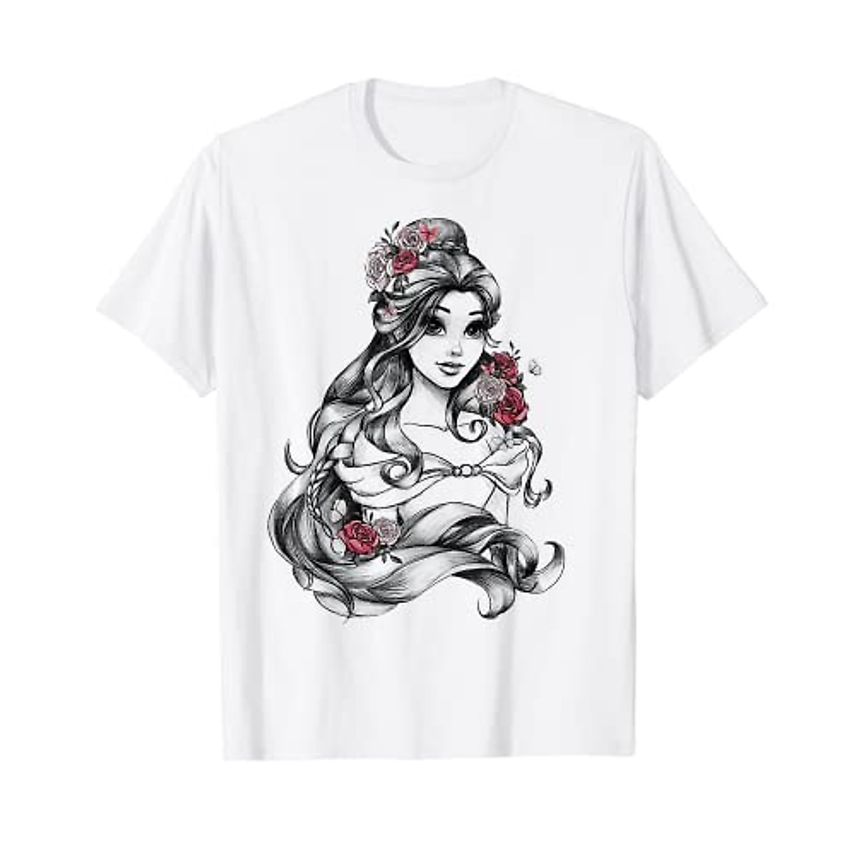 Disney Beauty and the Beast Belle Princess Rose Portrait T-Shirt