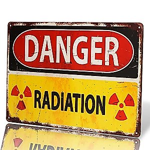 dingleiever-Danger Sign-Danger Radiation Allied Military Vintage Metal Sign -Funny Vintage Signs