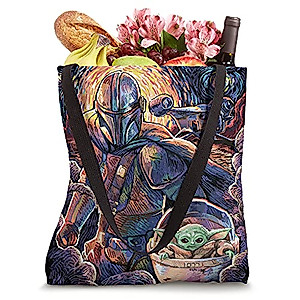 Star Wars: The Mandalorian & The Child Starry Night Style Tote Bag