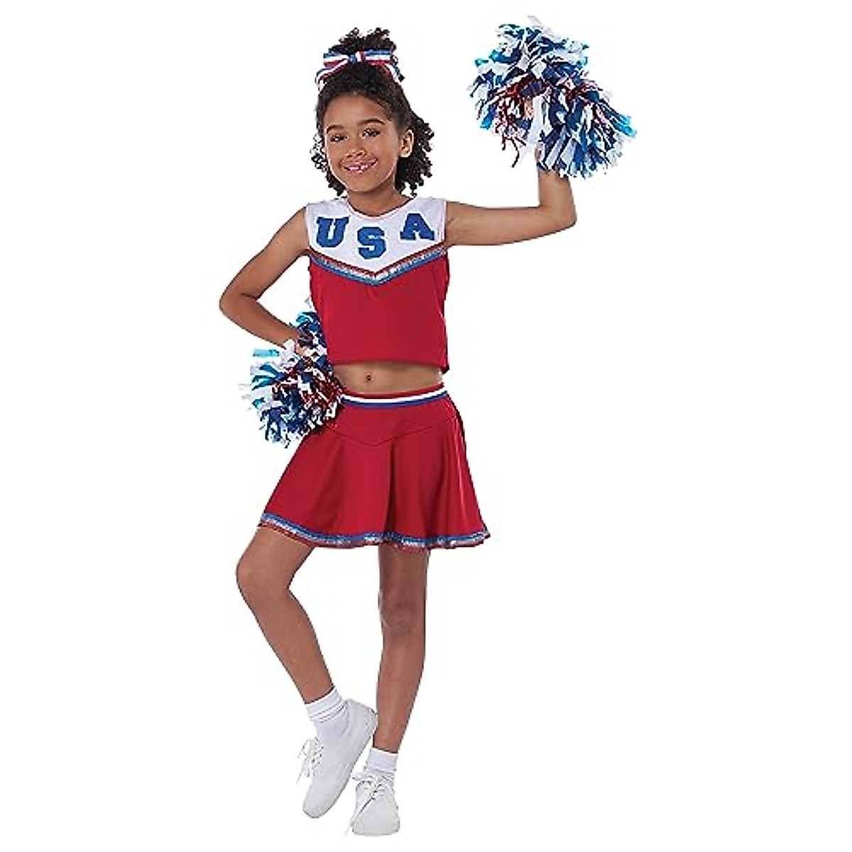 California Costumes Patriotic Cheerleader Child Costume, Medium, Red