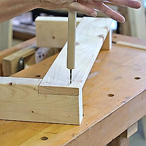 KAKURI Manual Hand Drill for Wood 1/8" Hole, Woodworking Manual Awl Tool for Pilot Hole, Japanese Gimlet Tool KIRI, Japanese Steel Screw Blade (Tapered), Made in Japan