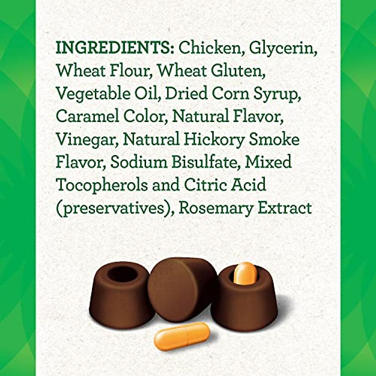 GREENIES PILL POCKETS for Dogs Capsule Size Natural Soft Dog Treats, Hickory Smoke Flavor, 15.8 oz. Pack (60 Treats)