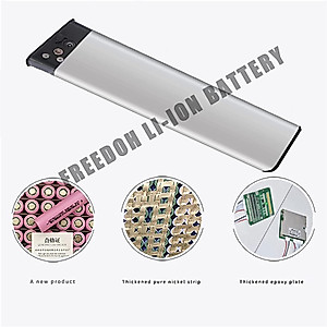 FREEDOH Ebike Battery 36V 48V Folding E-Bike Battery 7.8Ah 10.4Ah Electric Bike Lithium Battery Pack 36V 48 Volt Replacement Li-ion Batteries for 0-350W Motor,48v,10.4Ah