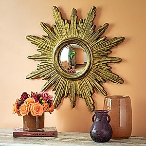 Park Hill Collection EWI16001 Isolde Sunburst Mirror, 25.75-inch Height, Gold, 25.75inchL x 2inchW x 25.75inchH