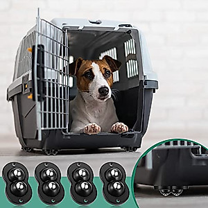 Mini Caster Wheels Appliance Wheels Self Adhesive Swivel Caster Wheels Stick on Stainless Steel Paste Small Appliance Casters Double Bead Universal Wheel for Furniture Box Mini Roller (Black,16 Pcs)