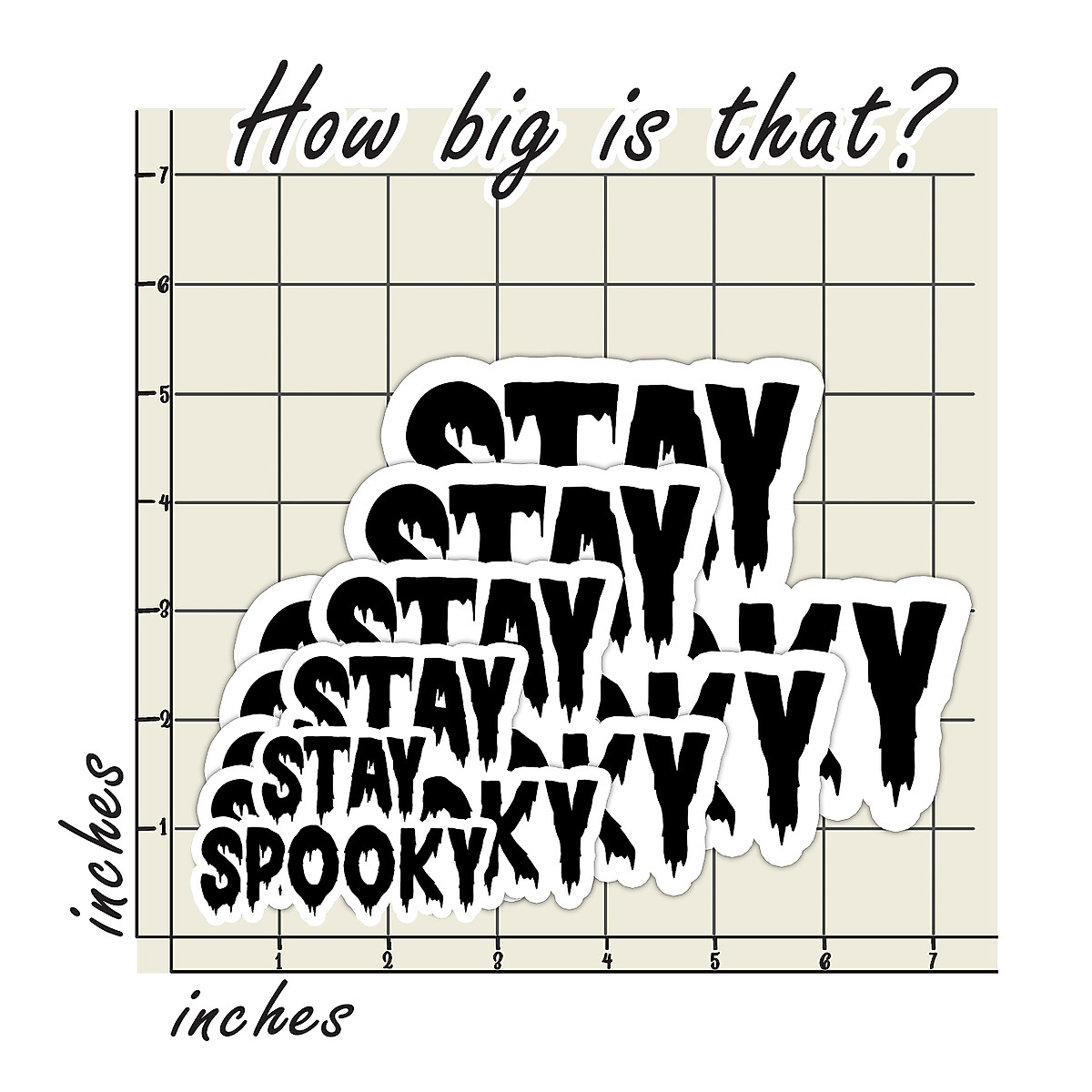 Stay Spooky Sticker, Ghost Sticker, Halloween Sticker, Funny Witchy Sticker, Pumpkin Sticker, Water Assitant Die-Cut Funny Decals for Laptop, Phone, Water Bottles, Kindle Sticker