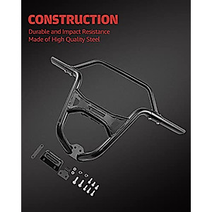 A & UTV PRO Front Low Profile Bumper for 2019-2023 Polaris RZR 1000 XP/XP 4/ XP Turbo/Trail, Heavy Duty Steel Tube Desert Brush Guard UV Resistant Protector Accessories, Replace OEM # 2884019-458