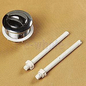 Toilet Tank lid Replacement 1X WC Toilet Cistern Replacement Plastic Water Tank Push Button Dual Flush DIY Repair Tool with 2 Rods for 38mm Hole