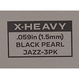 D'Addario Acrylux Nitra Jazz, 3-Pack (3AN7-03), Black