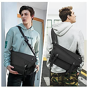 OIWAS Versatile Messenger Bag Men Women Large Capacity Crossbody Messenger Bag,satchel Bag, Water Repellent Messenger Bag