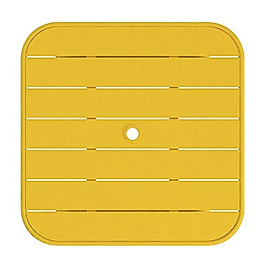 Novogratz Poolside Gossip Collection, June Square Dining Table, Yellow