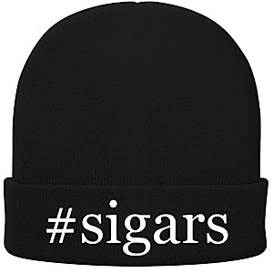 #sigars - Soft Hashtag Adult Beanie Cap, Black, One Size
