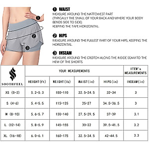 Soothfeel Women's 2 in 1 Running Shorts Workout Athletic Gym Yoga Shorts for Soothfeel Women with Phone Pockets Black