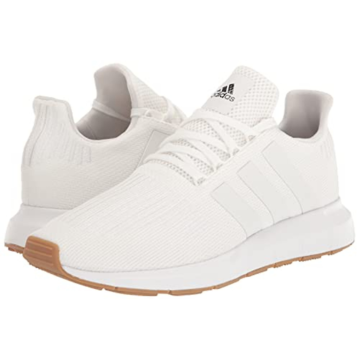 adidas Men's Swift Run Sneaker, White/White/Core Black, 10