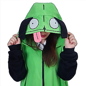 Invader Cosplay Zim Costume Unisex Onesie Pajamas Christmas Costume