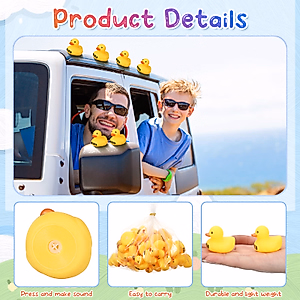 Leitee Rubber Ducks for Ducking You've Been Ducked Mini Bulk Yellow Rubber Duckies for Bath Toys Birthday Game Pool Party Favors(72 Pcs,Cute)
