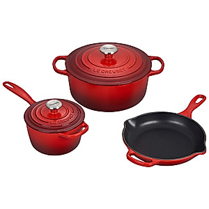 Le Creuset Enameled Cast Iron Signature Cookware Set, 5 pc. , Cerise