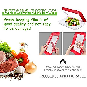 Food Plastic Preservation Tray,Stackable Food Tray Reusable Creative Food Preservation Tray for Food Preservation 4 Pack (white)