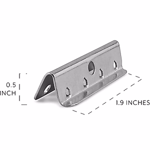 Cornucopia Brands Metal Chair Webbings Clips (25-Pack); Replacement Upholstery Furniture Clamps w/ Screws Included