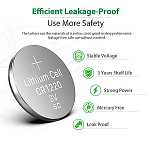 LiCB 10 Pack CR1220 3V Lithium Battery CR 1220