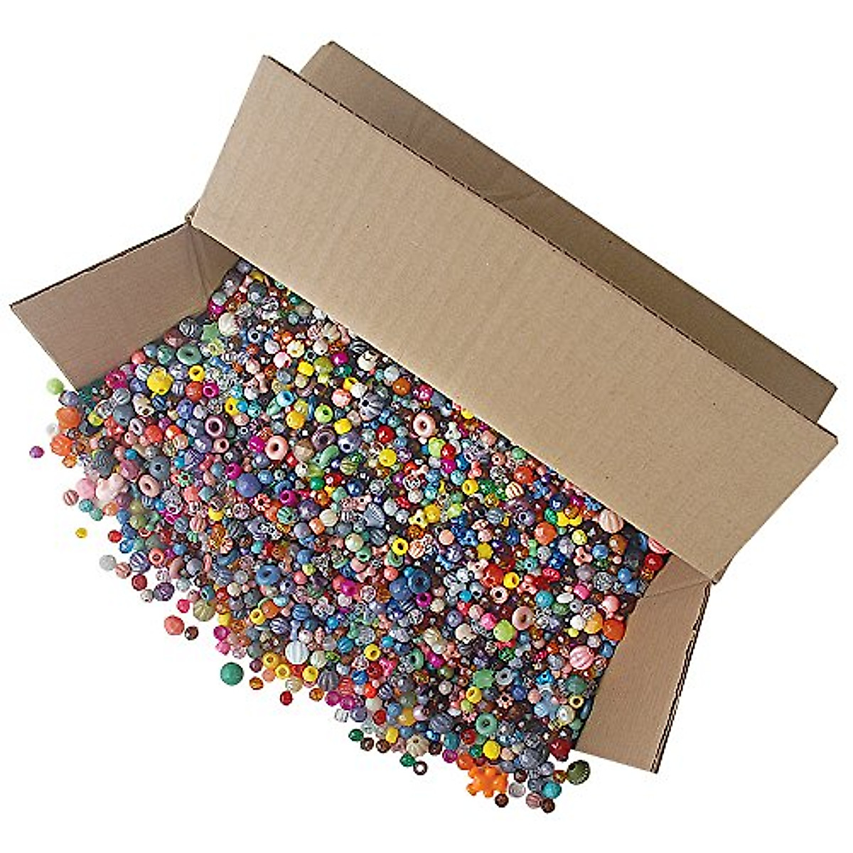 The Beadery Bonanza 5LB of Mixed Craft Beads, Sizes, Multicolor
